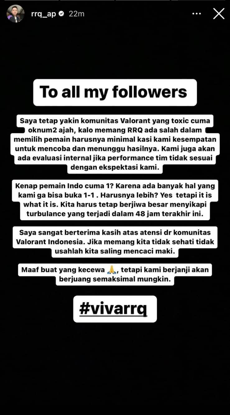 Team RRQ Valorant cuma ada 1 pemain Indonesia, Pak AP jernihkan situasi ...