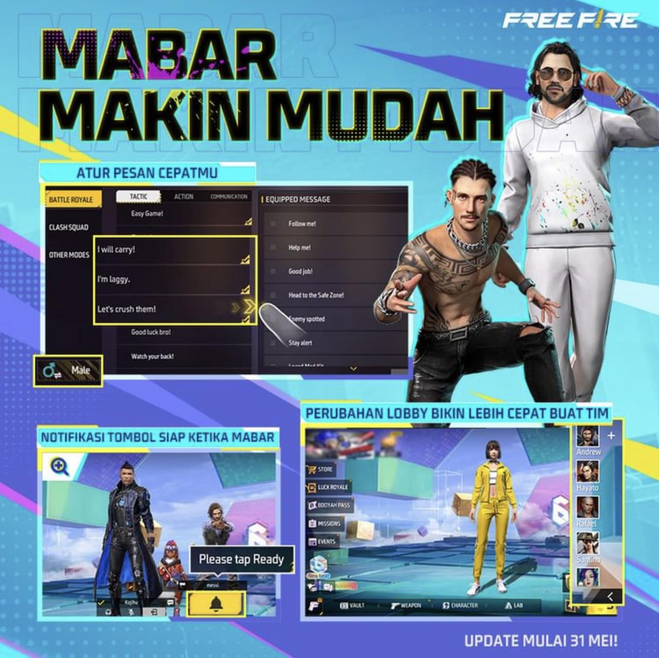 Detail update Free Fire terbaru Juni 2023, bersiap untuk tantangan baru ...