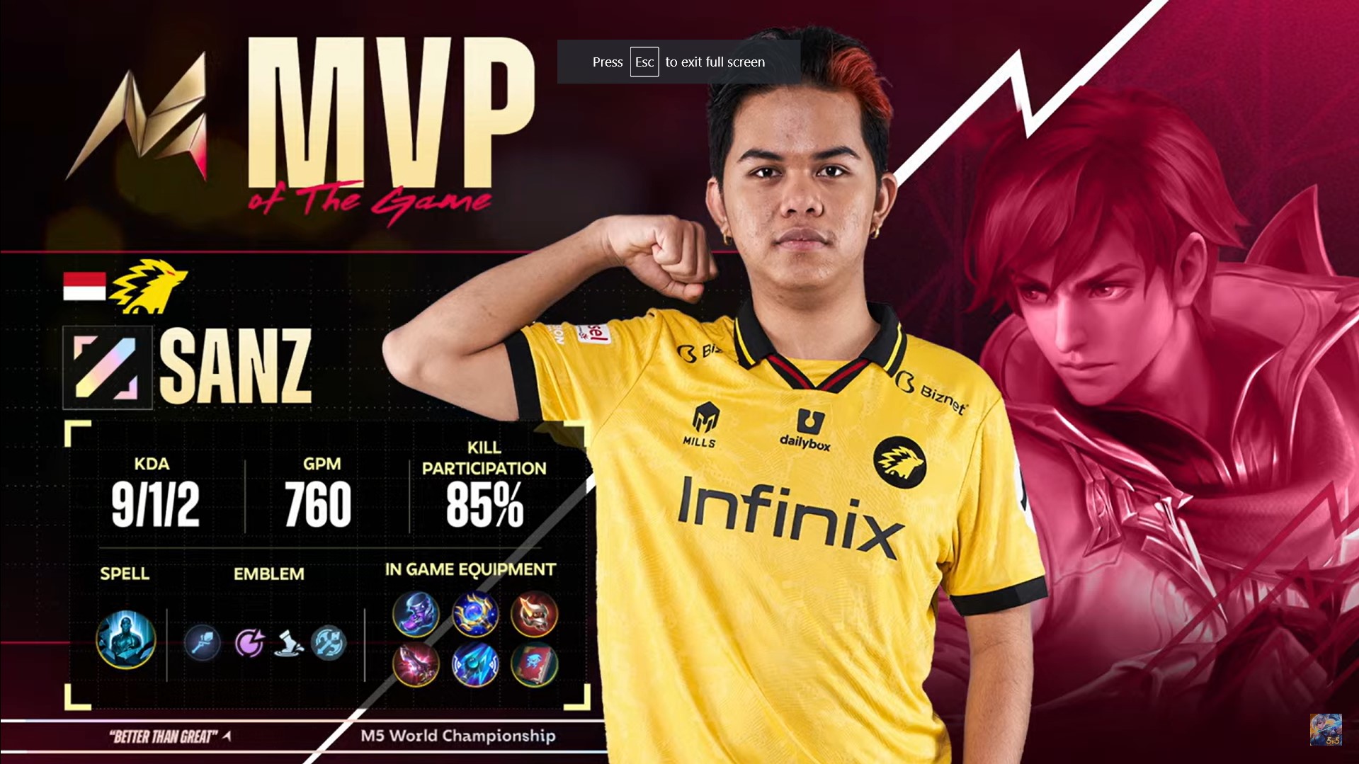 Gusion Sanz pastikan ONIC Esports ke playoff M5 | ONE Esports Indonesia