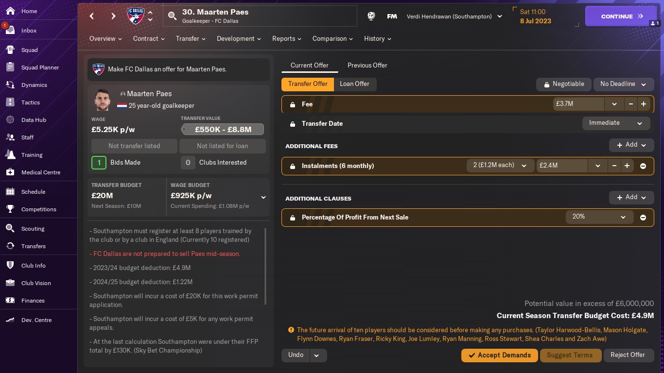 Rating FM24 Maarten Paes, kualitas besar di bawah mistar timnas Indonesia | ONE Esports Indonesia