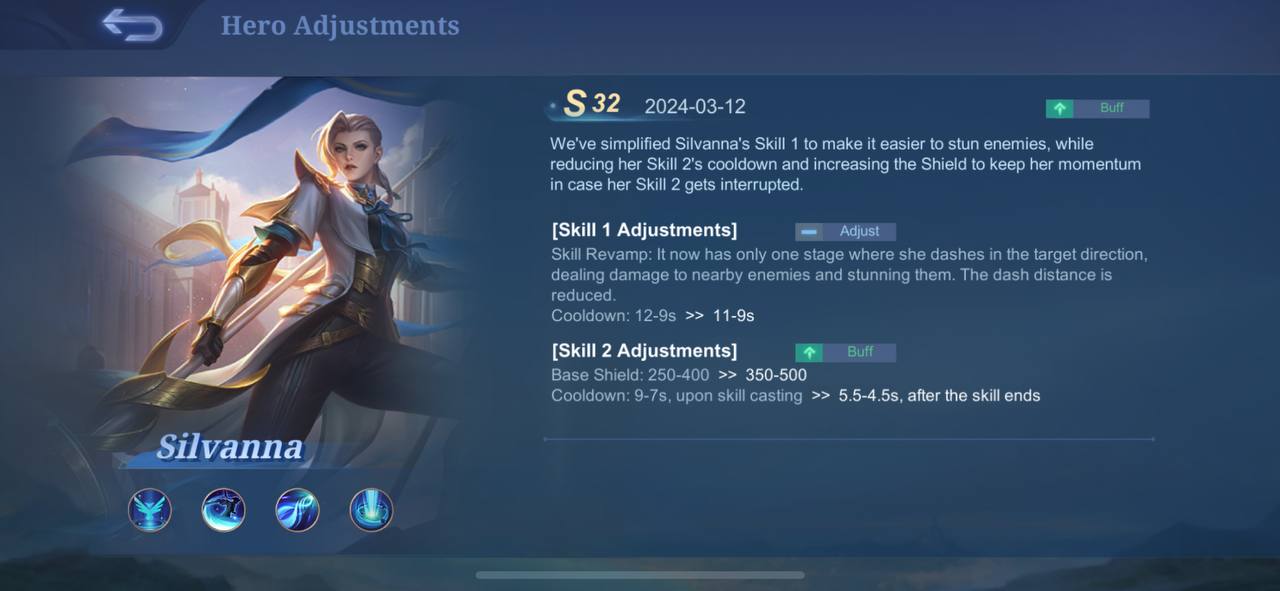 Penjelasan buff Silvanna terbaru: Dipastikan bakal populer di MPL ID ...