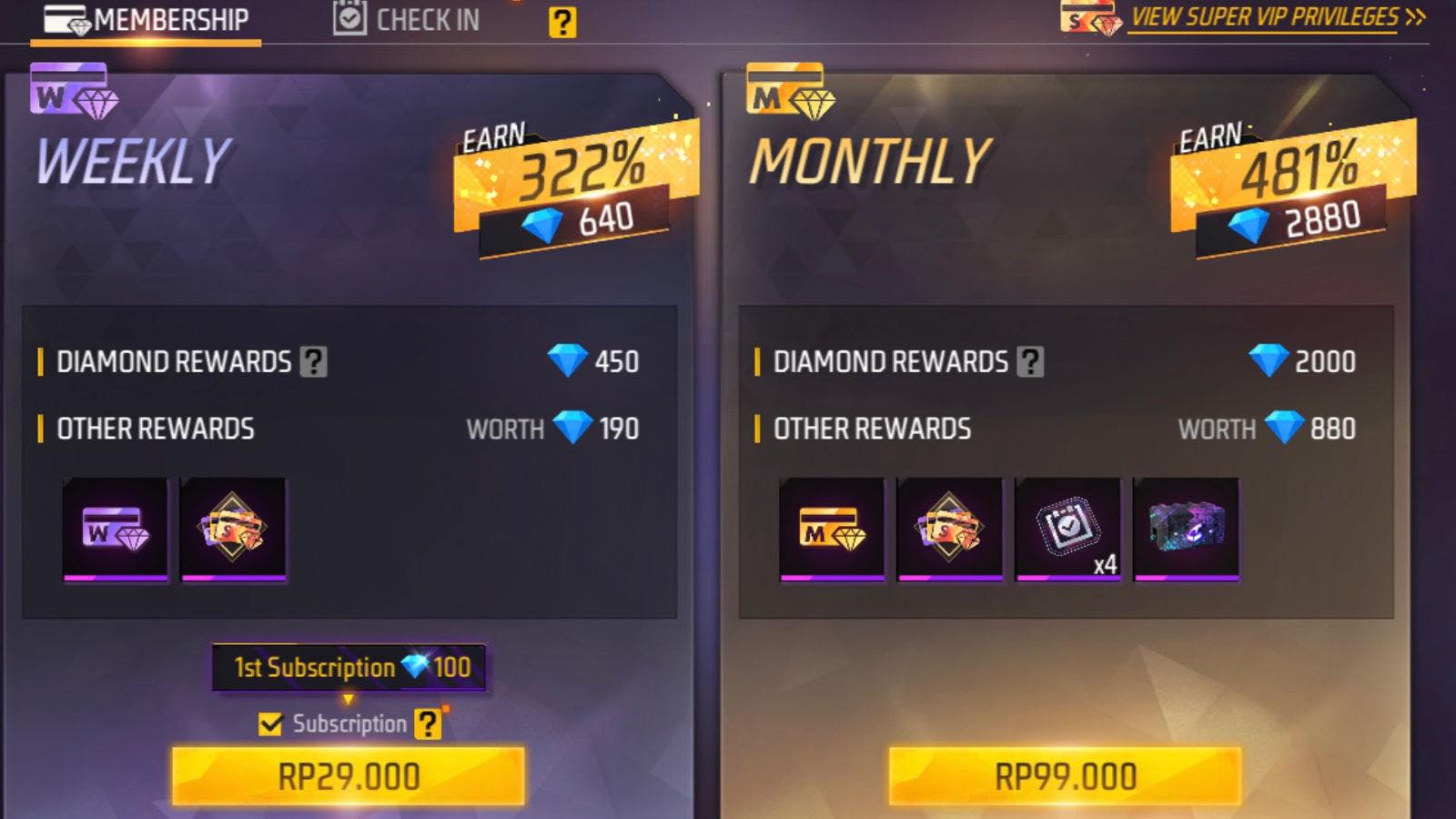 Cara top up membership mingguan FF (Free Fire), murah dan menguntungkan ...