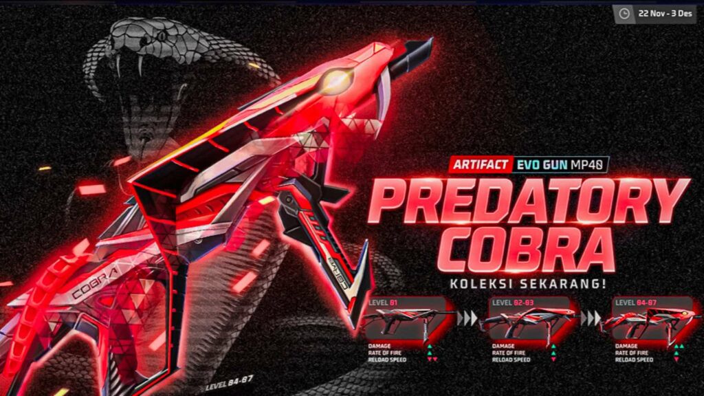 Cara dapat MP40 Cobra Free Fire, Evo Gun terbaik! | ONE Esports Indonesia