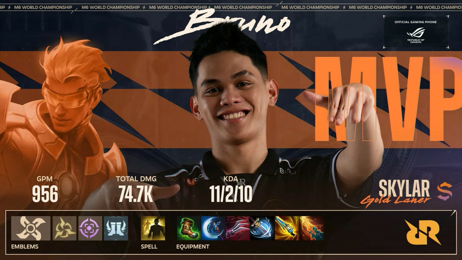 Build Bruno Skylar, performa fenomenal di hari pembuka M6 | ONE Esports ...