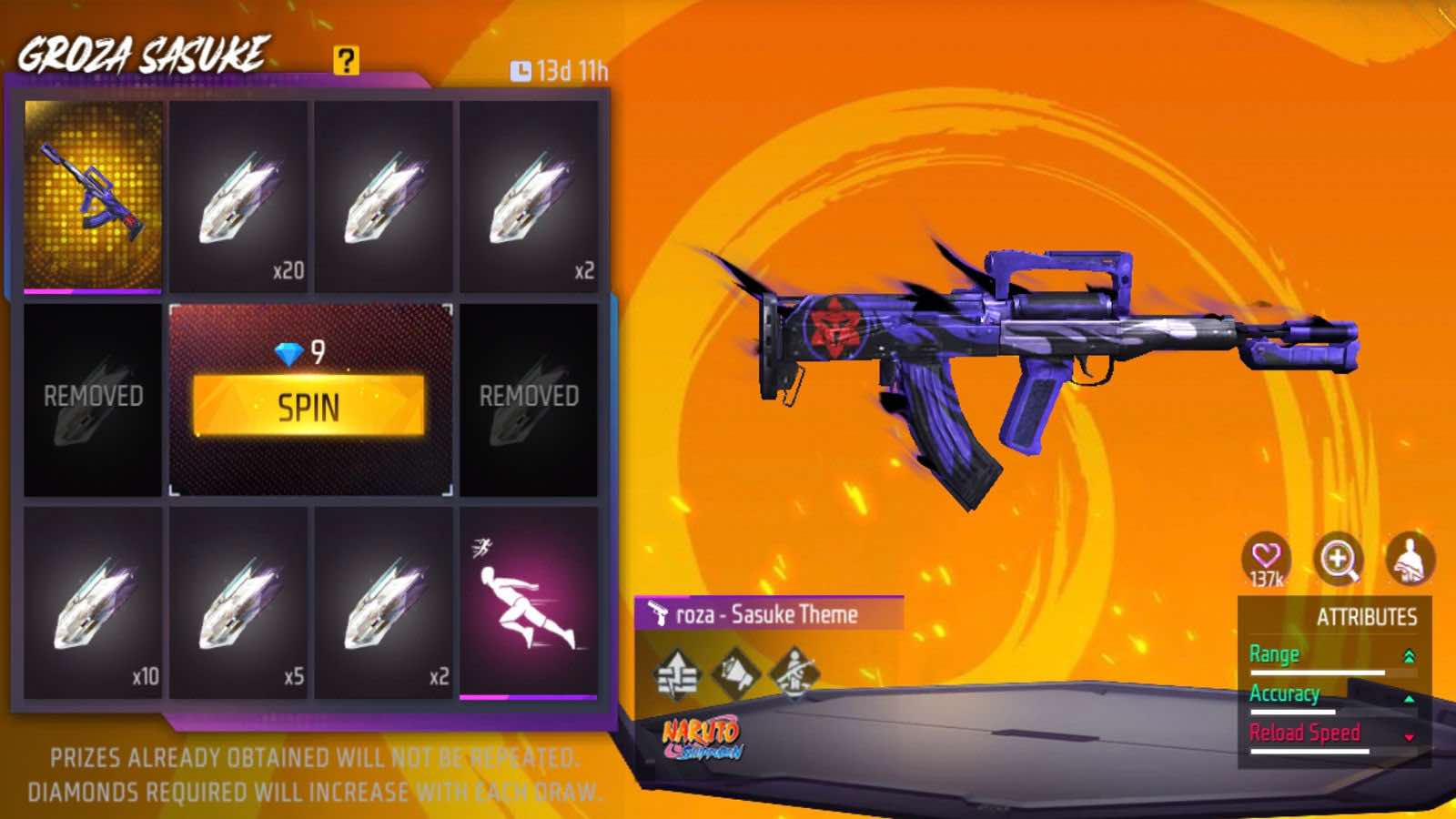 Cara dapat Groza Sasuke Free Fire, one hit Sharingan! | ONE Esports ...