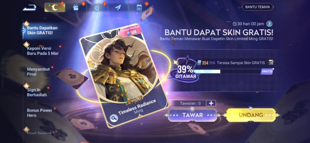 Skin Ming gratis Honor of Kings di bulan puasa | ONE Esports Indonesia