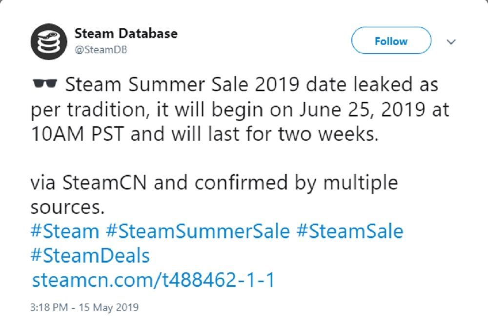 Steam akhirya tetapkan tanggal Summer Sale 2019 | ONE Esports Indonesia