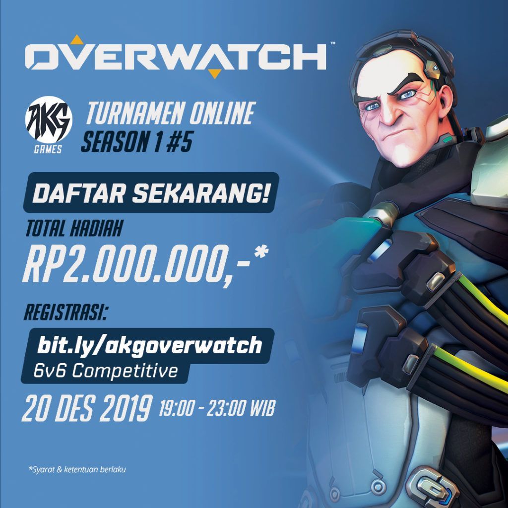 Akhir Desember 2019, AKG Games bakal gelar turnamen Overwatch dan ...