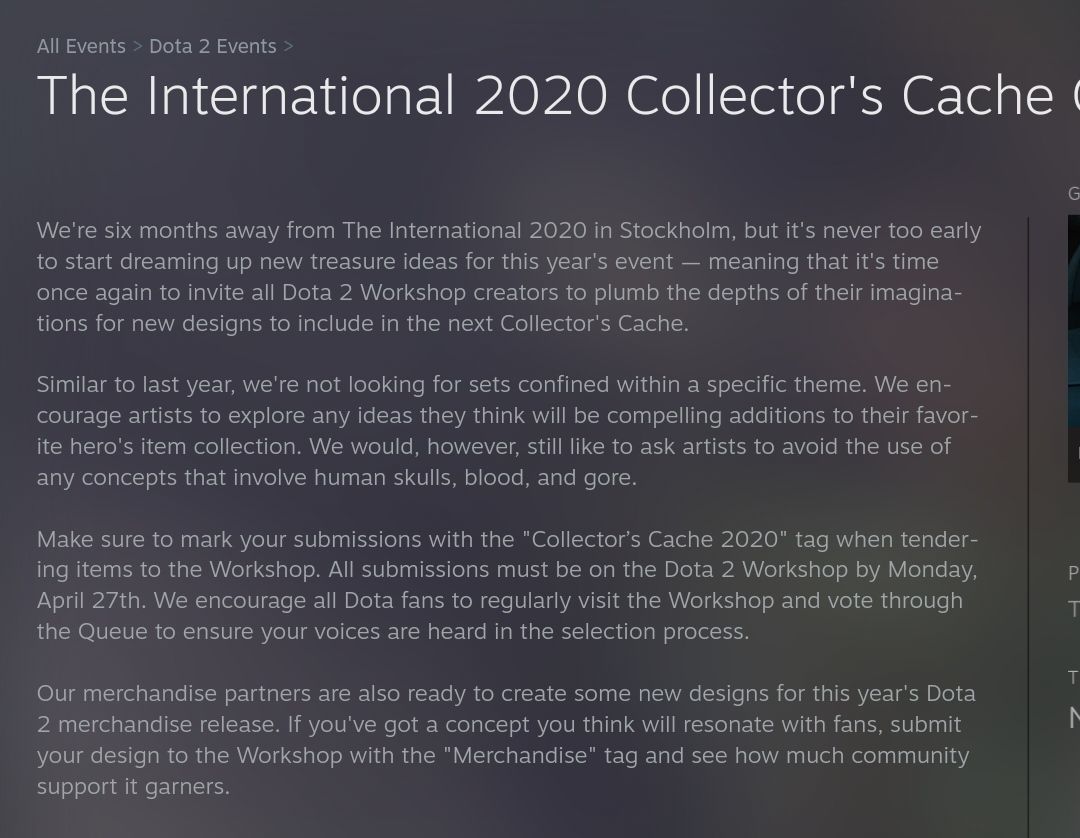 Pendaftaran desain Collectors Cache TI 2020 telah dibuka | ONE Esports ...