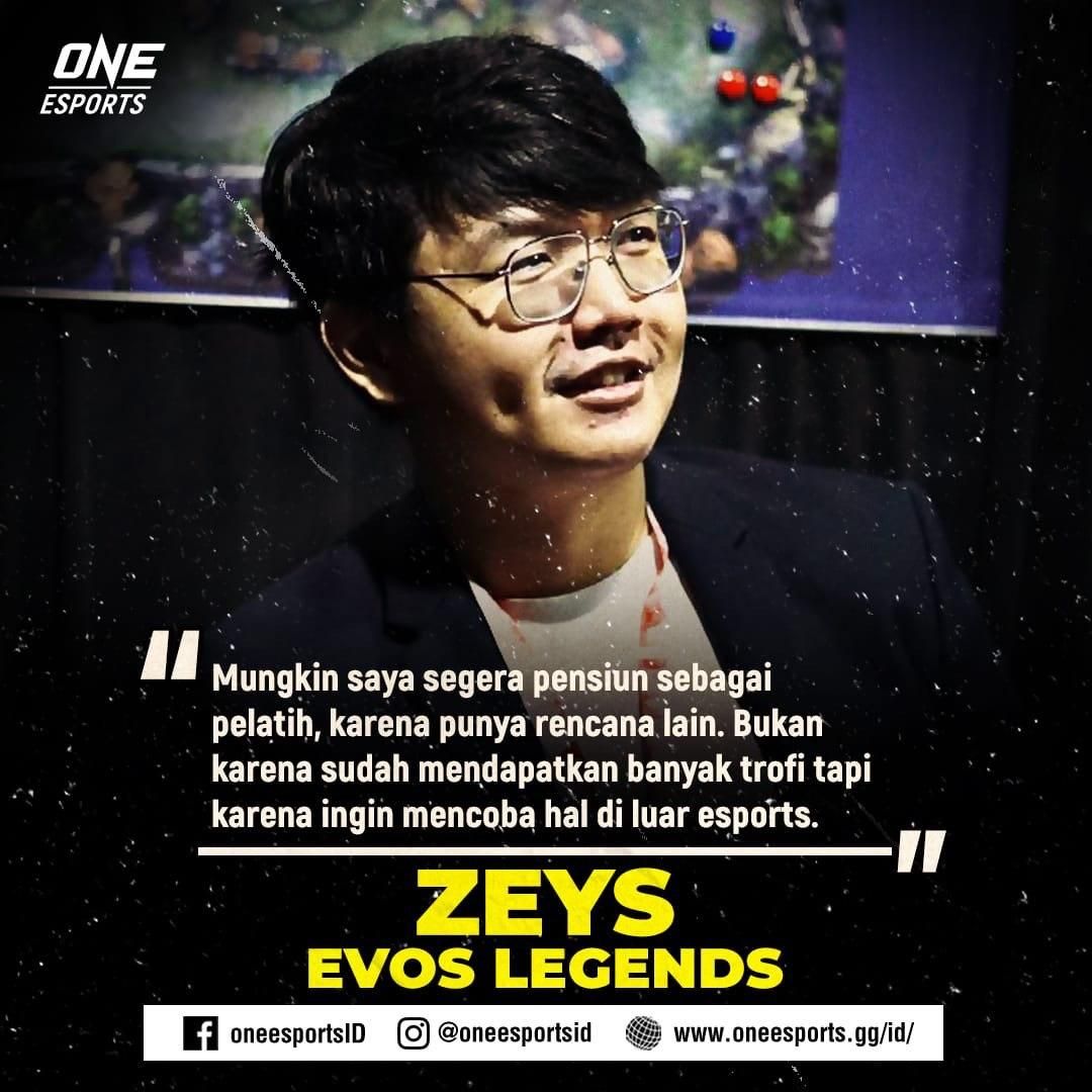 Alih-alih menjadi player EVOS Legends, Zeys malah punya rencana pensiun ...