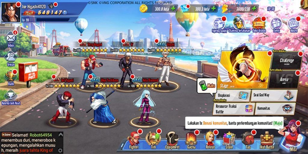 KOF AllStar VNG, game hero-collecting RPG dengan karakter dari tiga ...