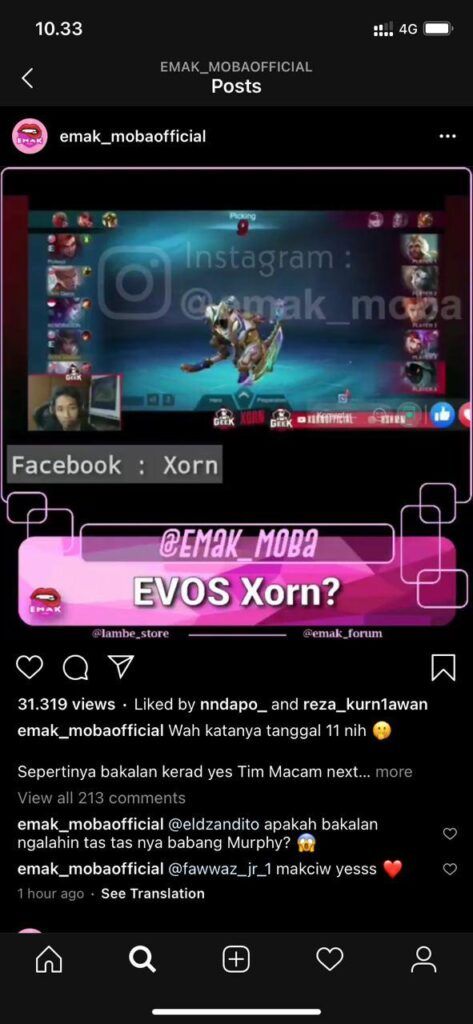 Xorn segera gabung EVOS Legends | ONE Esports Indonesia